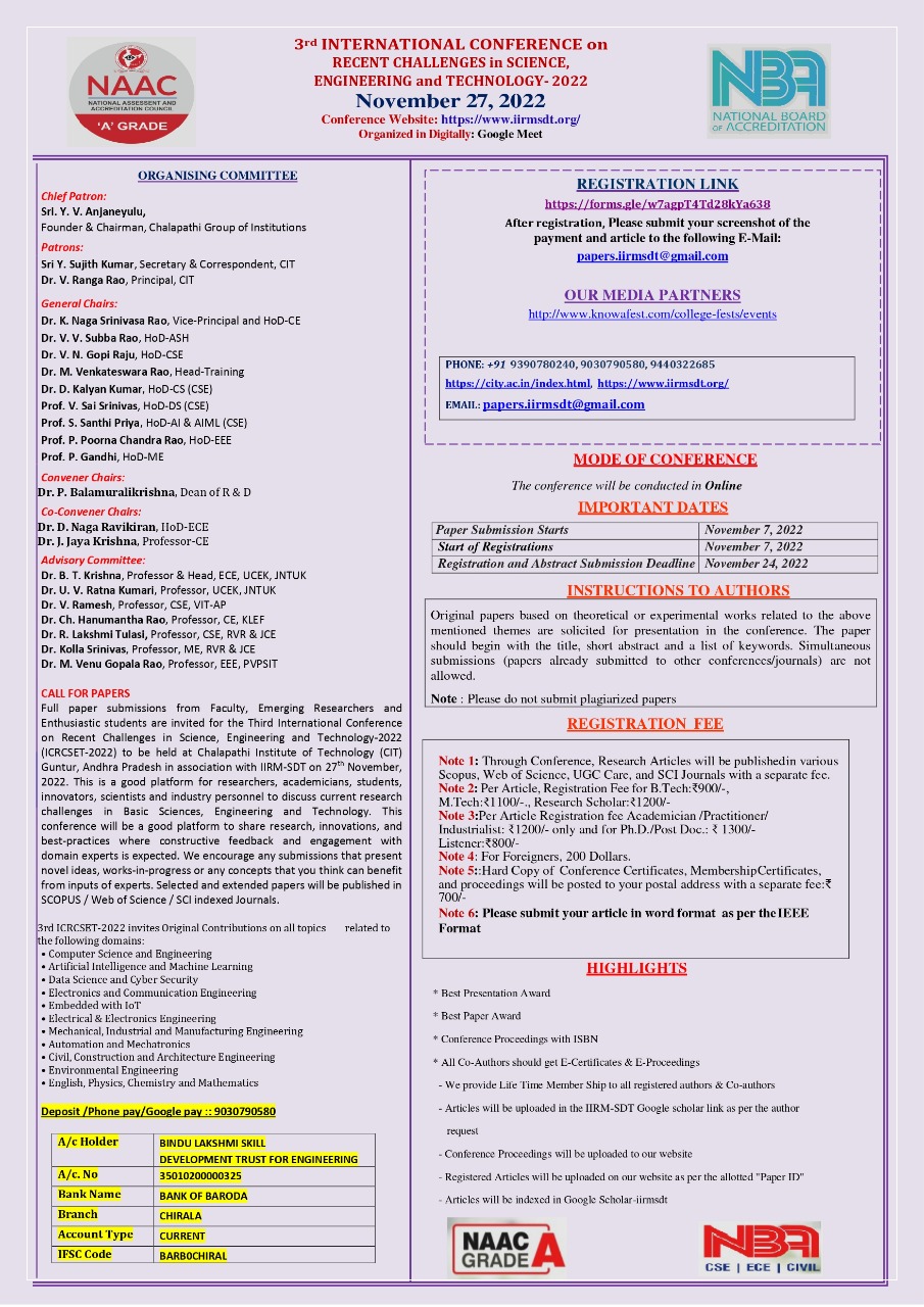 First International Conference on Innovation in Engineering, Management ...