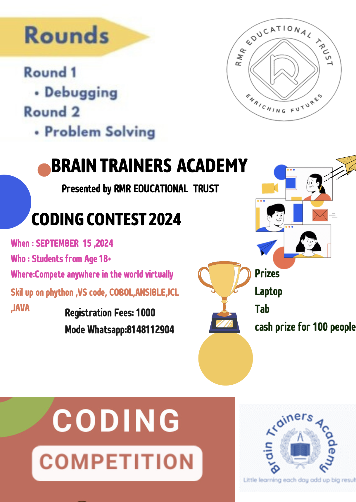 CADD QUEST and CODING Contest 2024, RMR Educational Trust, Coding and ...